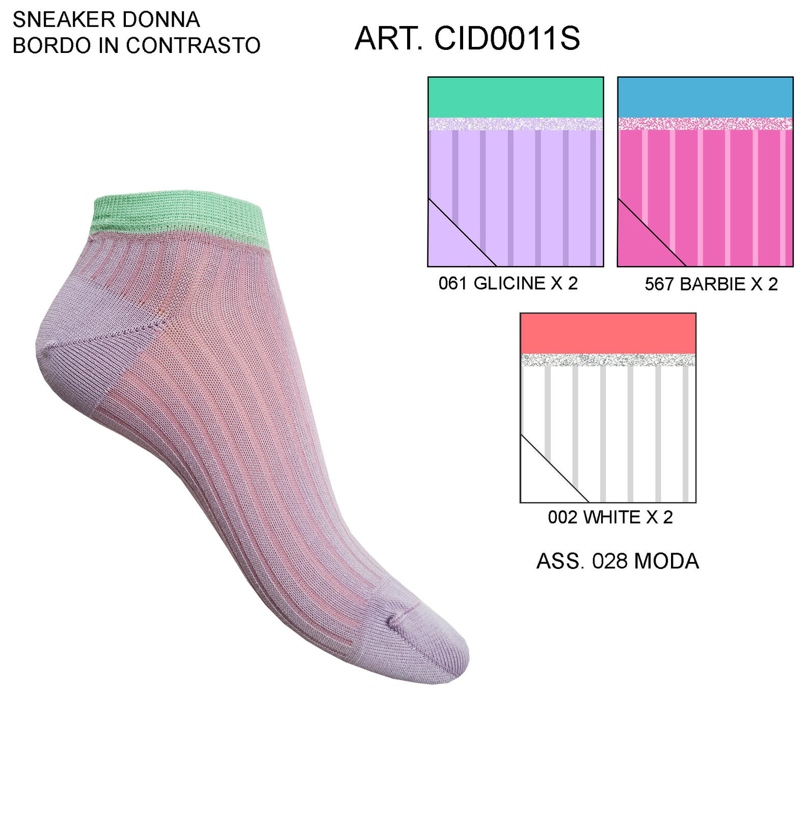 CALZINO CORTO DONNA CID0011S CIOCCA | Ingrosso CALZE E COLLANT DONNA | Tellini S.r.l. Ingrosso ...