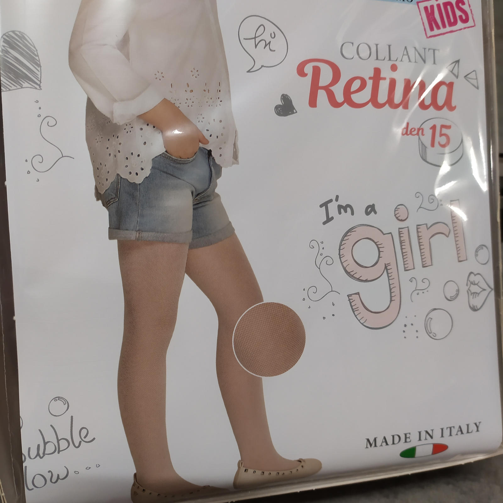 COLLANT BAMBINA RETINA B108 BELLISSIMA | Ingrosso CALZETTERIA 0/16 ANNI ...